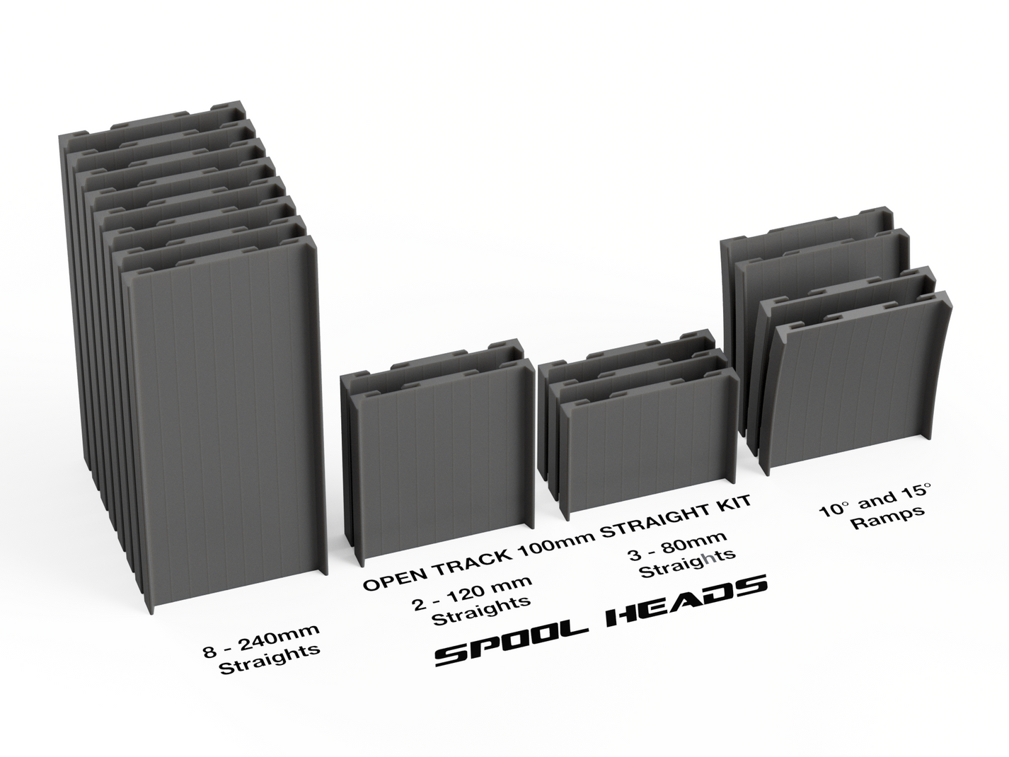 Open Track 100 Straight Kit - 9.5'/2.9 meters – Spool Heads