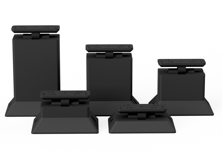3D Printed Black Adjustable Supports Towers – Spool Heads